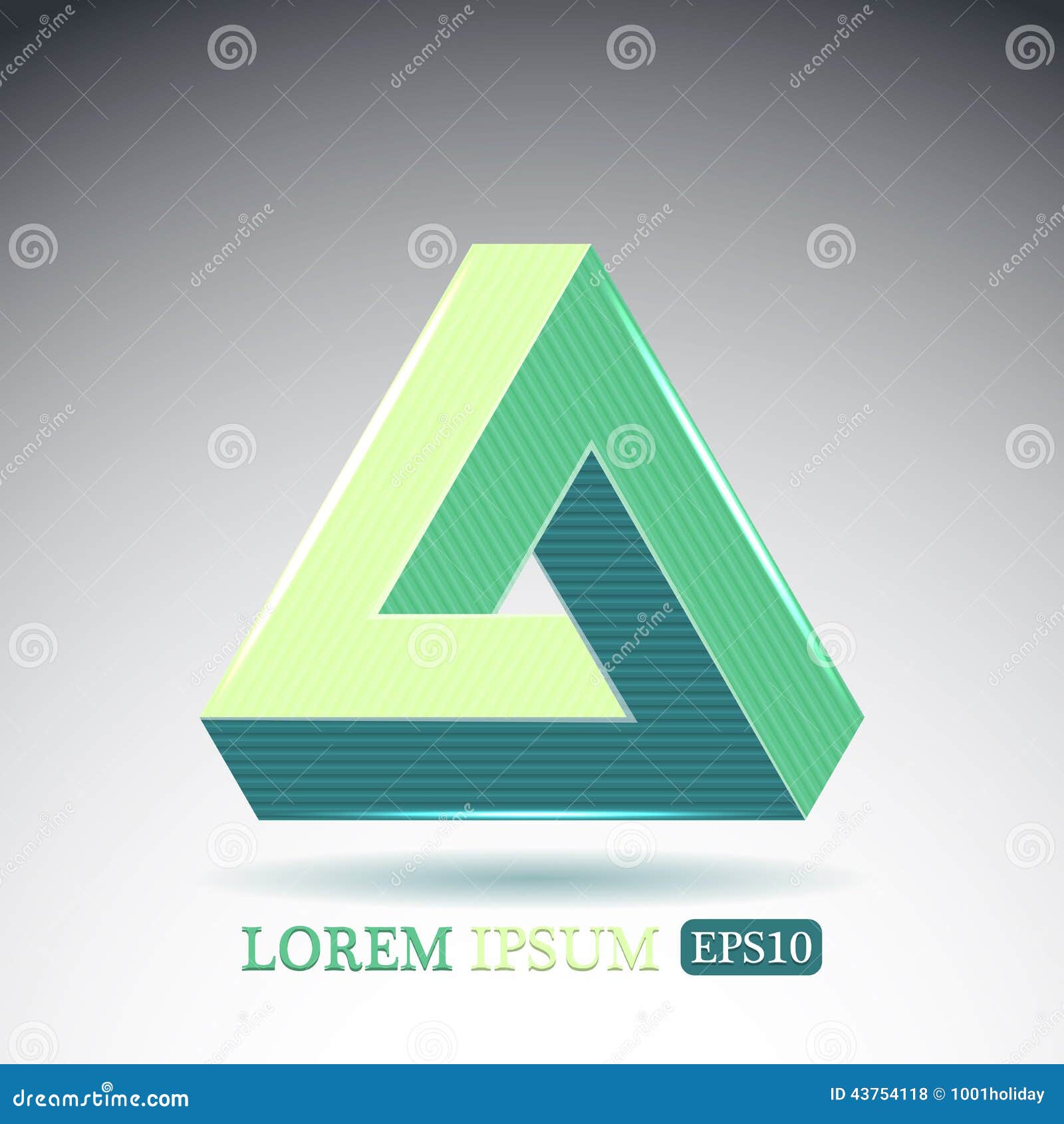 Impossible Triangle. Penrose Optical Illusion. Cartoon Vector ...