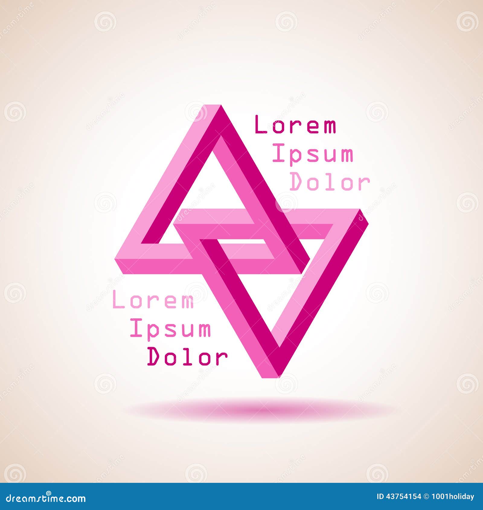 Impossible Triangles Optical Illusion Vector Illustration ...