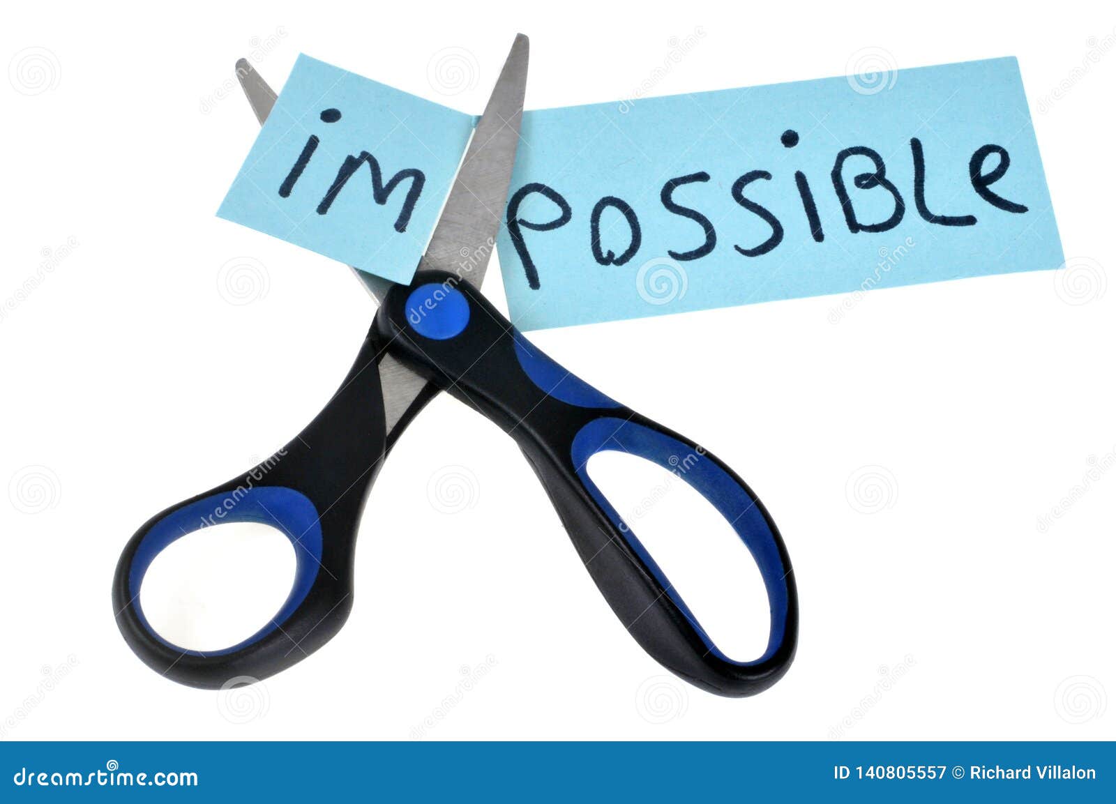 The Impossible Word Cut with Scissors Stock Image - Image of isolated ...