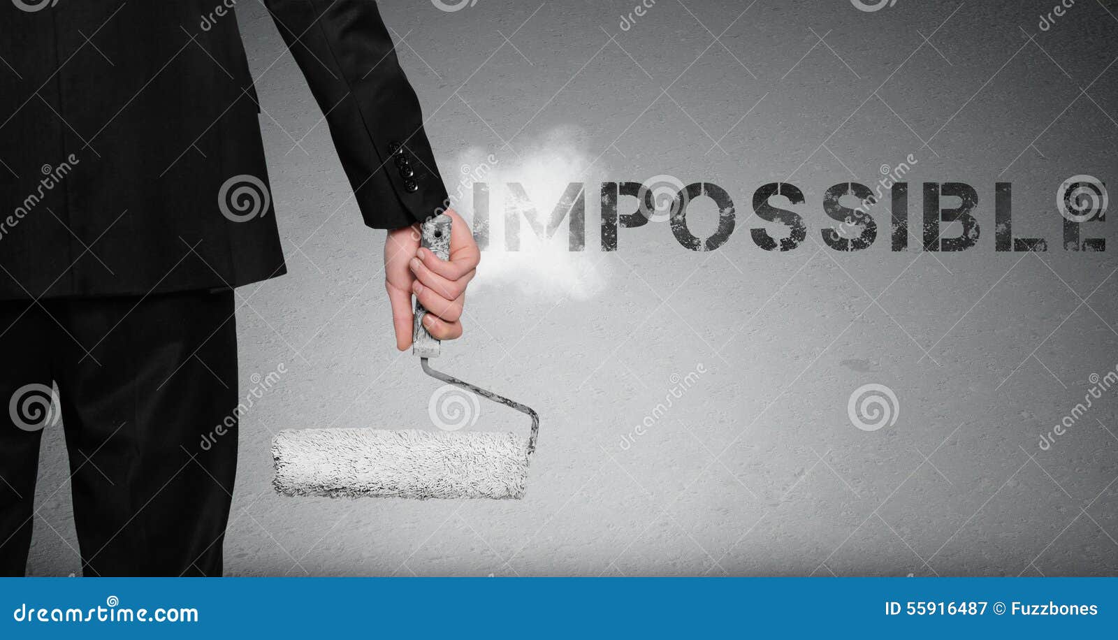 Impossible Word Painting on Wall Stock Image - Image of gray, paint ...