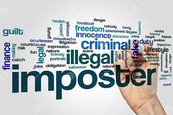 Imposter word cloud stock photo. Image of fake, creature - 90879946