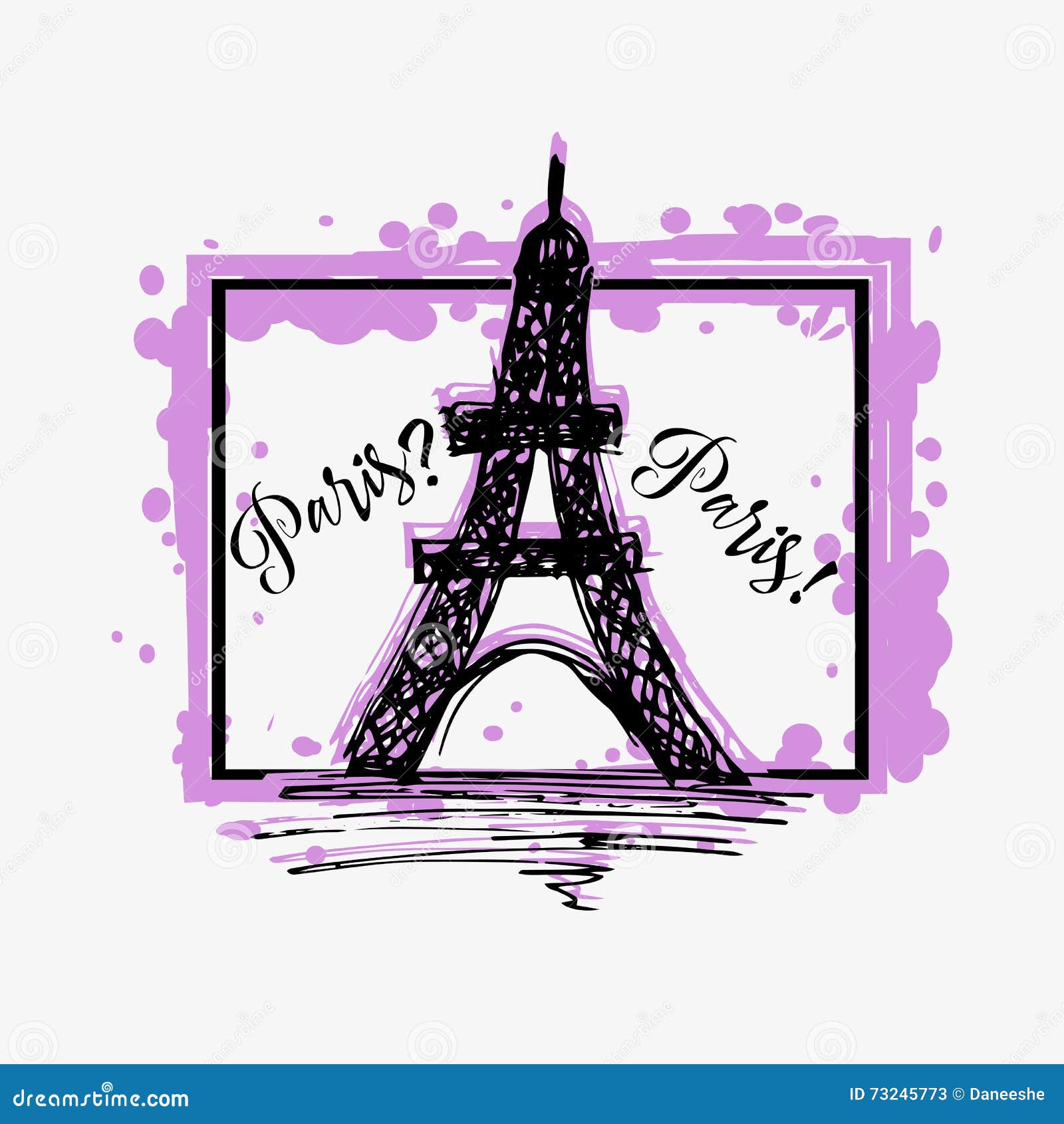 Impresión Con Las Letras Sobre París Ilustración del Vector ...