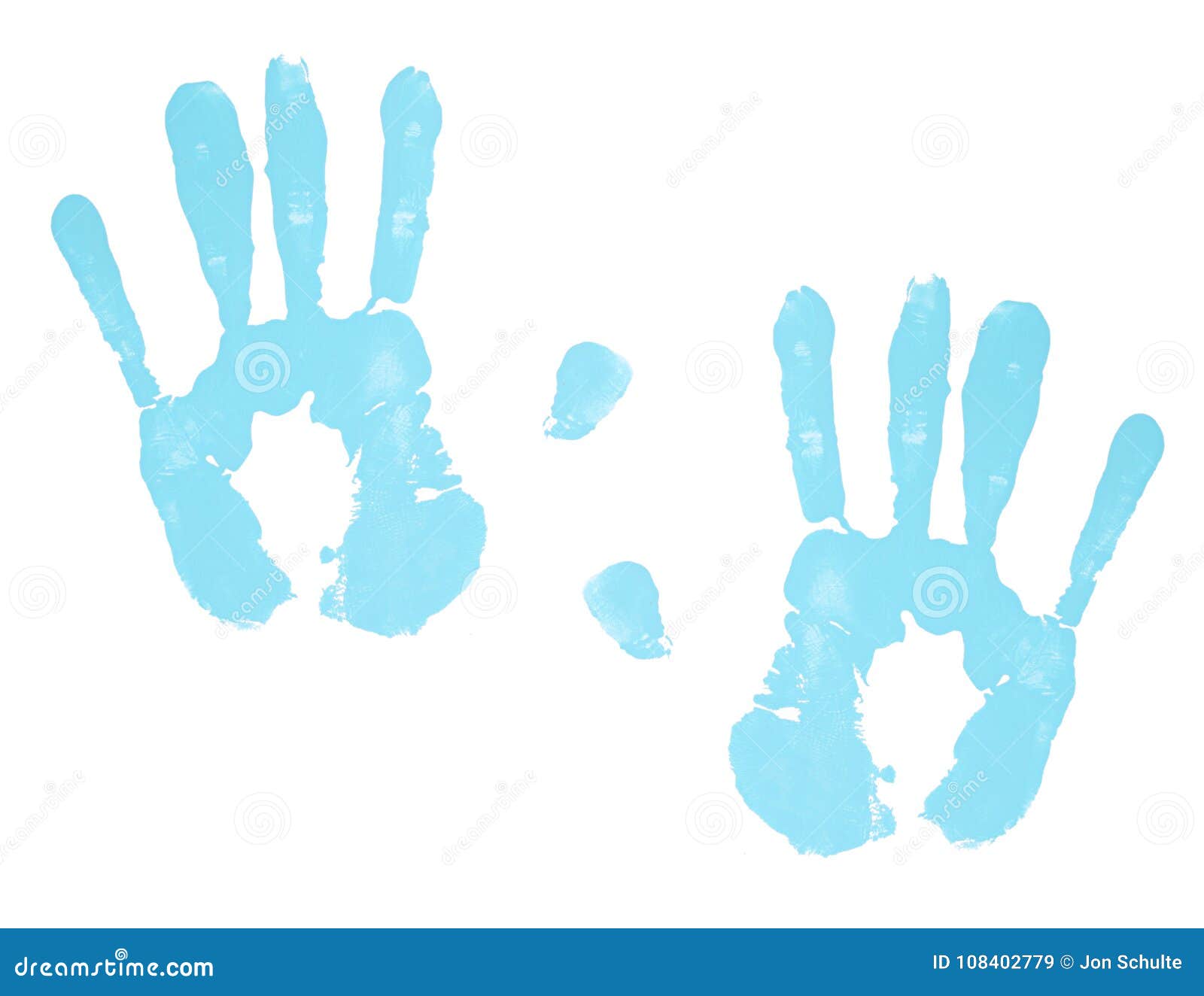 Impresiones Azules De La Mano Stock de ilustración - Ilustración de ...