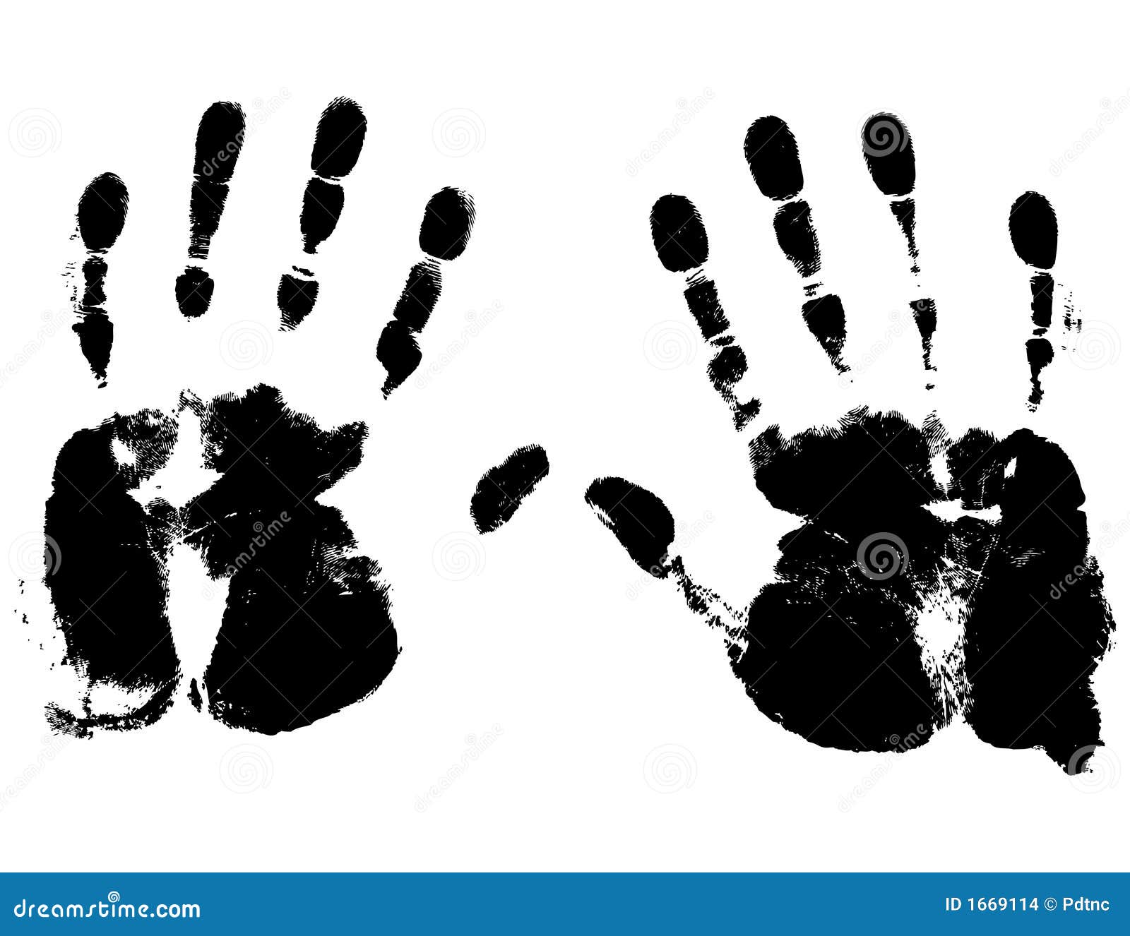 Impresiones Vectorizadas Y Smeers De La Mano Ilustración del Vector ...