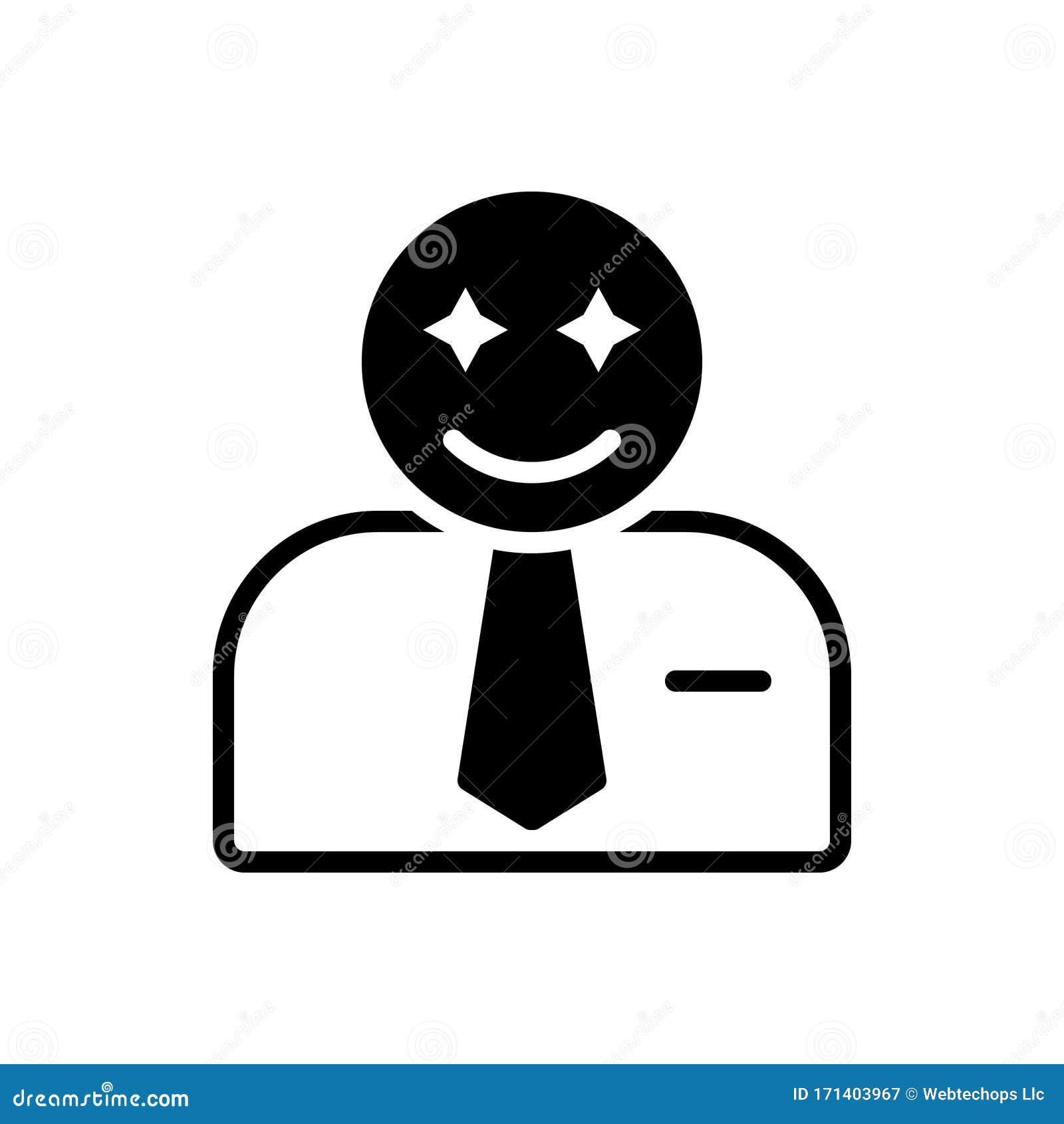 Black Solid Icon for Impress, Affect and Customer Stock Vector ...