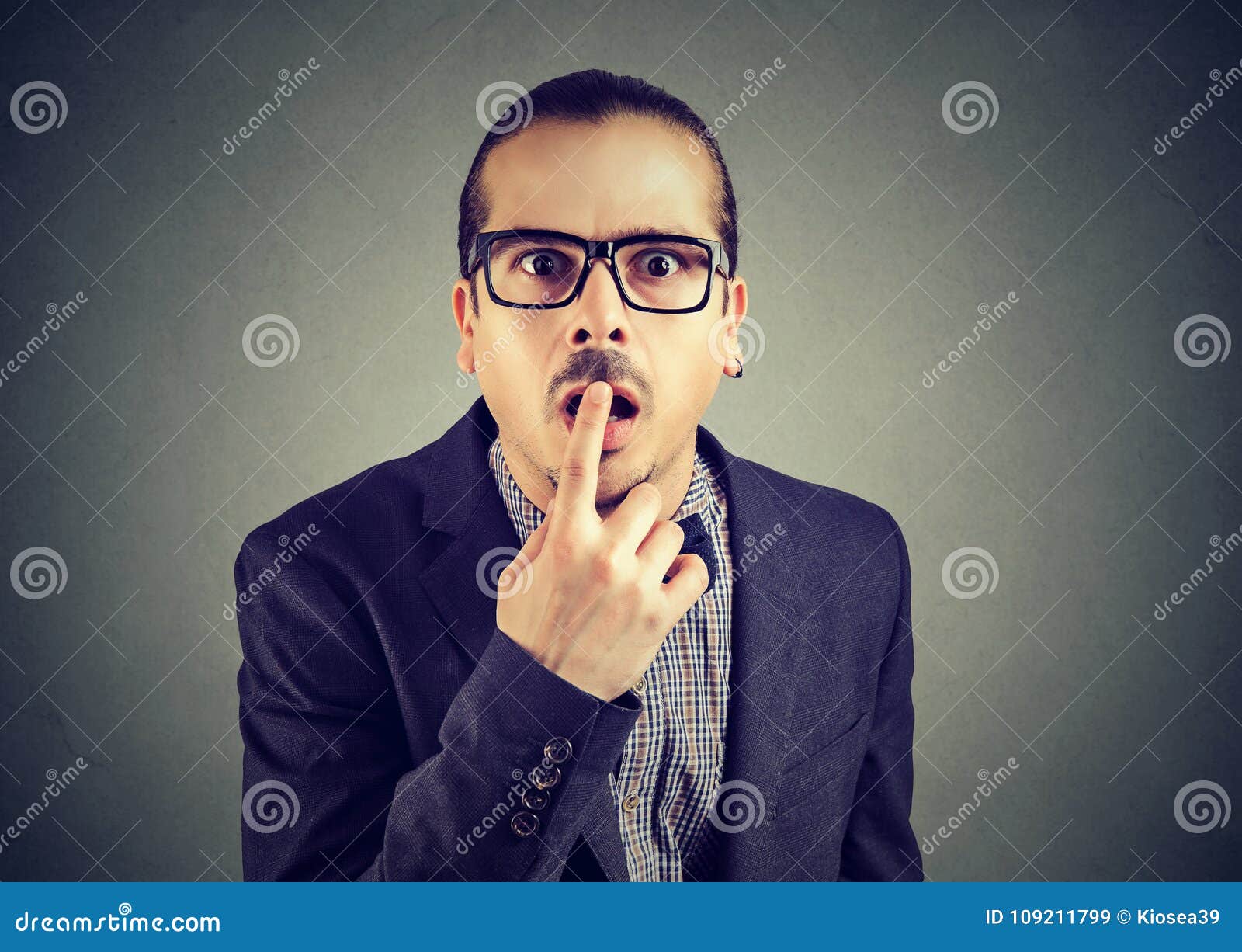 Impressed Man Looking at Camera Stock Image - Image of amazing ...