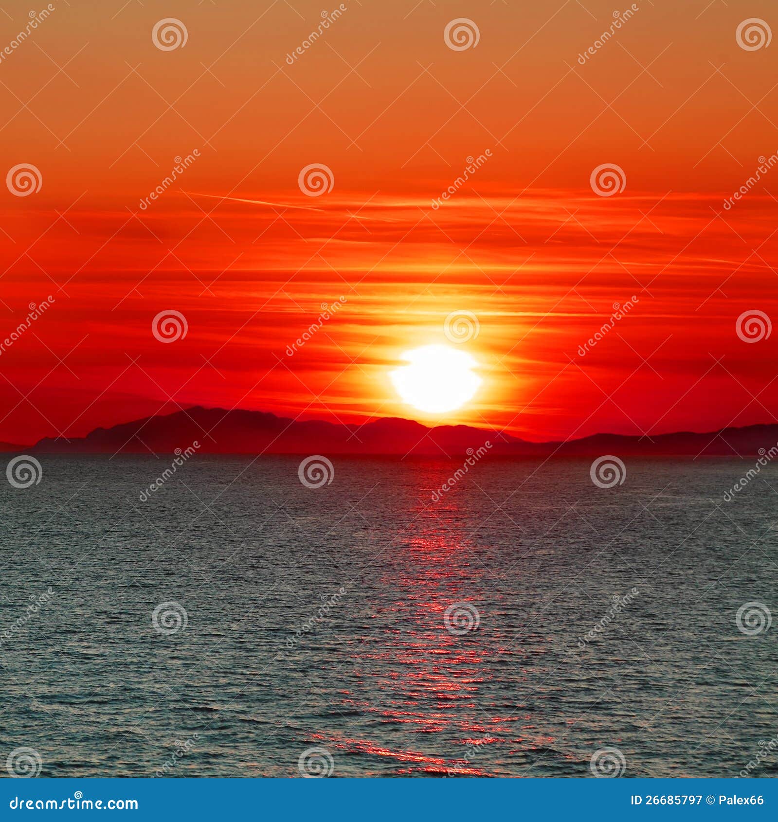 Bloody Sunset On The Background Of Power Stock Photo | CartoonDealer ...
