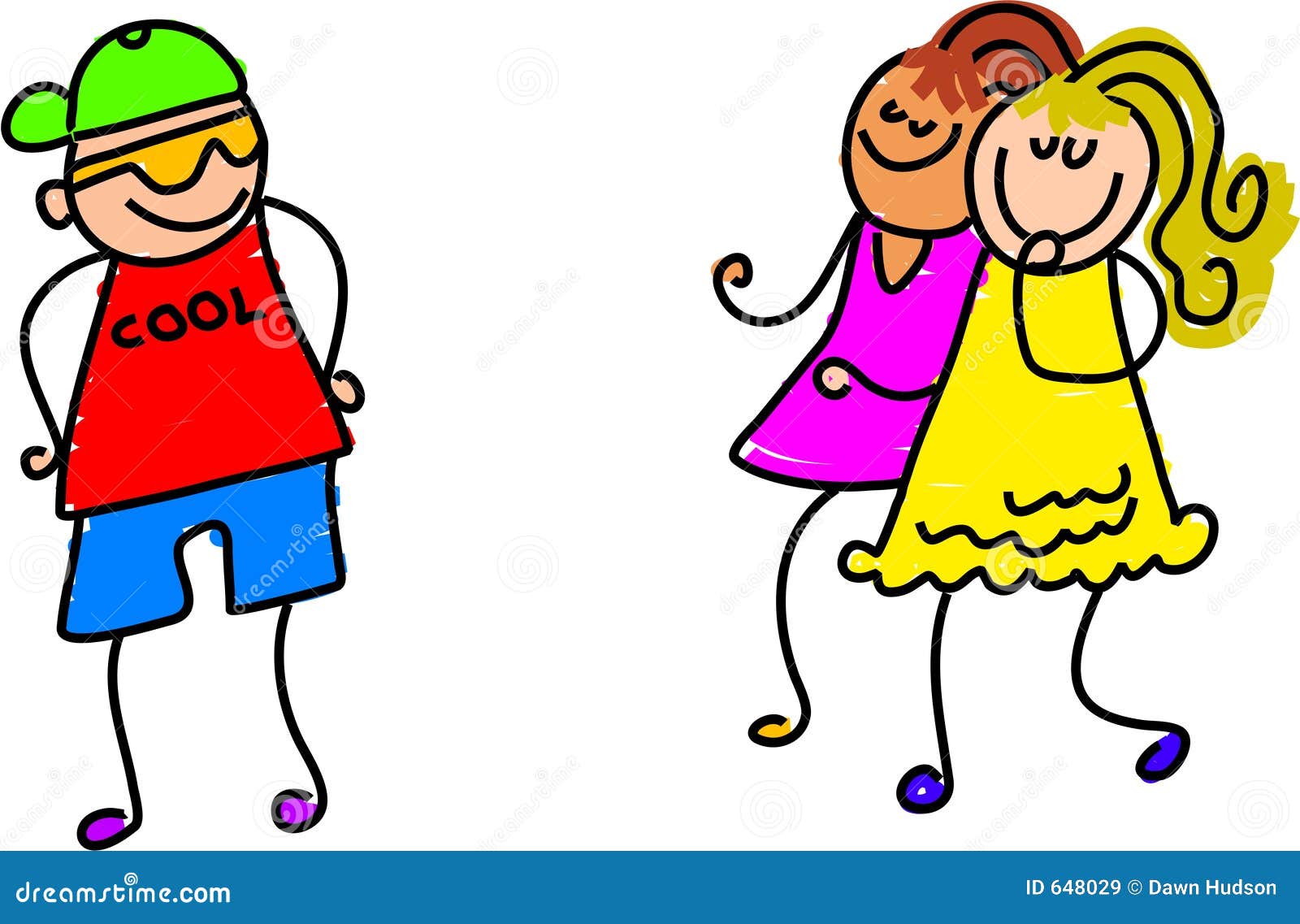 Impressing the girls stock illustration. Illustration of boys - 648029