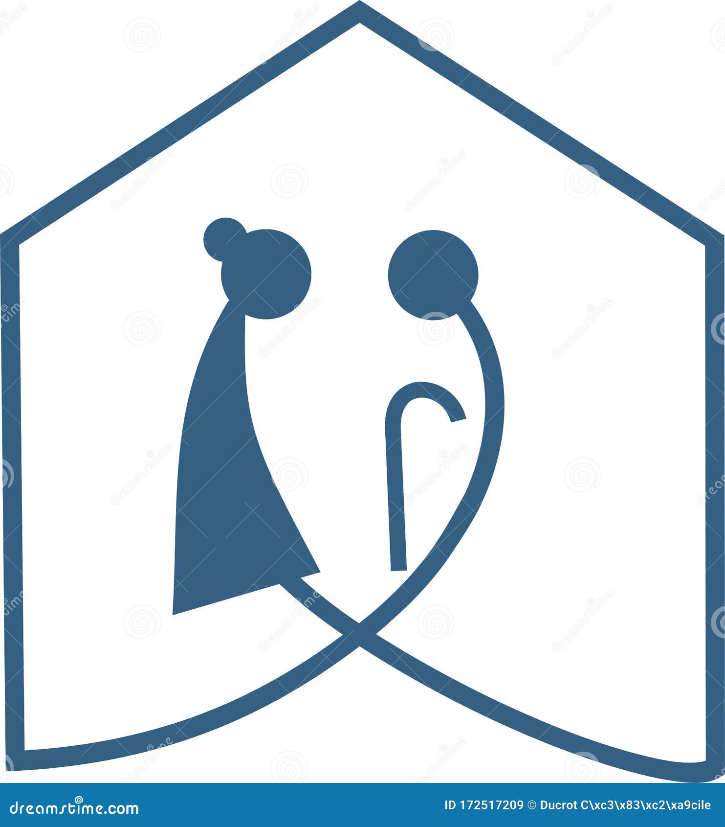 Retirement house icon stock vector. Illustration of house - 172517209