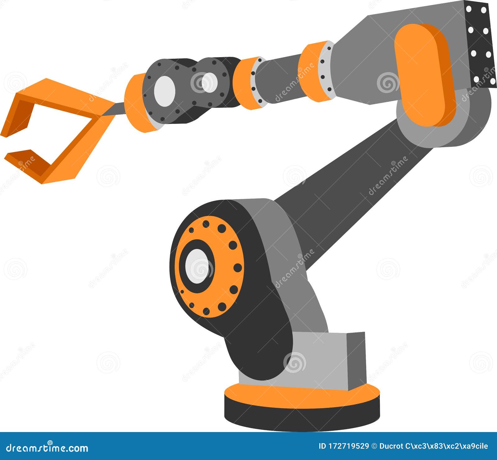 Illustration of a Robotic Arm Stock Vector - Illustration of factory ...