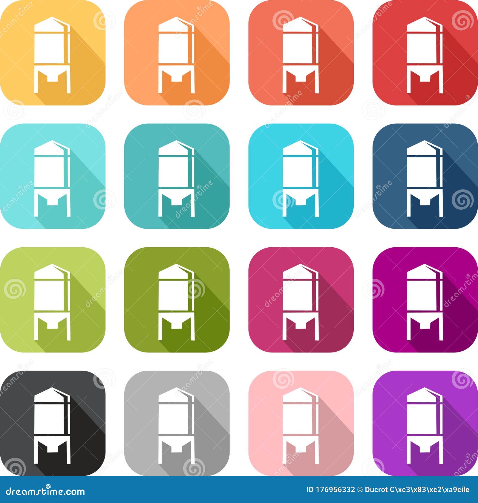 Silo Icon for Agriculture stock vector. Illustration of industry ...