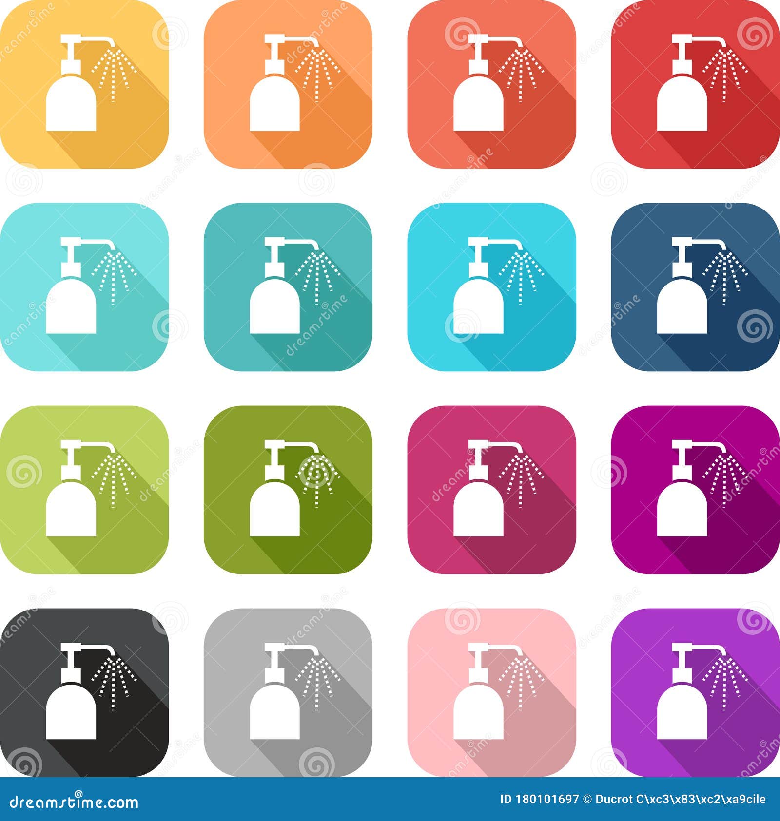 Disinfectant spray icon stock vector. Illustration of symbol - 180101697