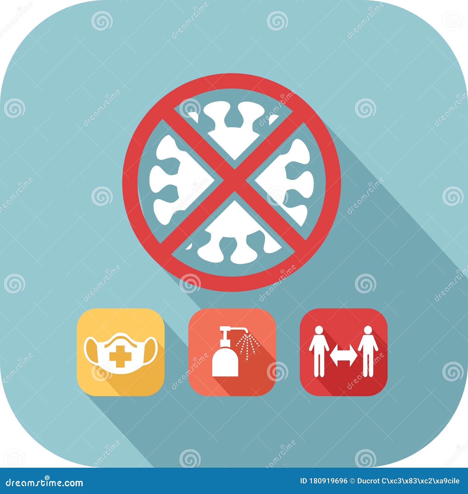 Covid-19 Precautionary Icon Stock Vector - Illustration of health ...