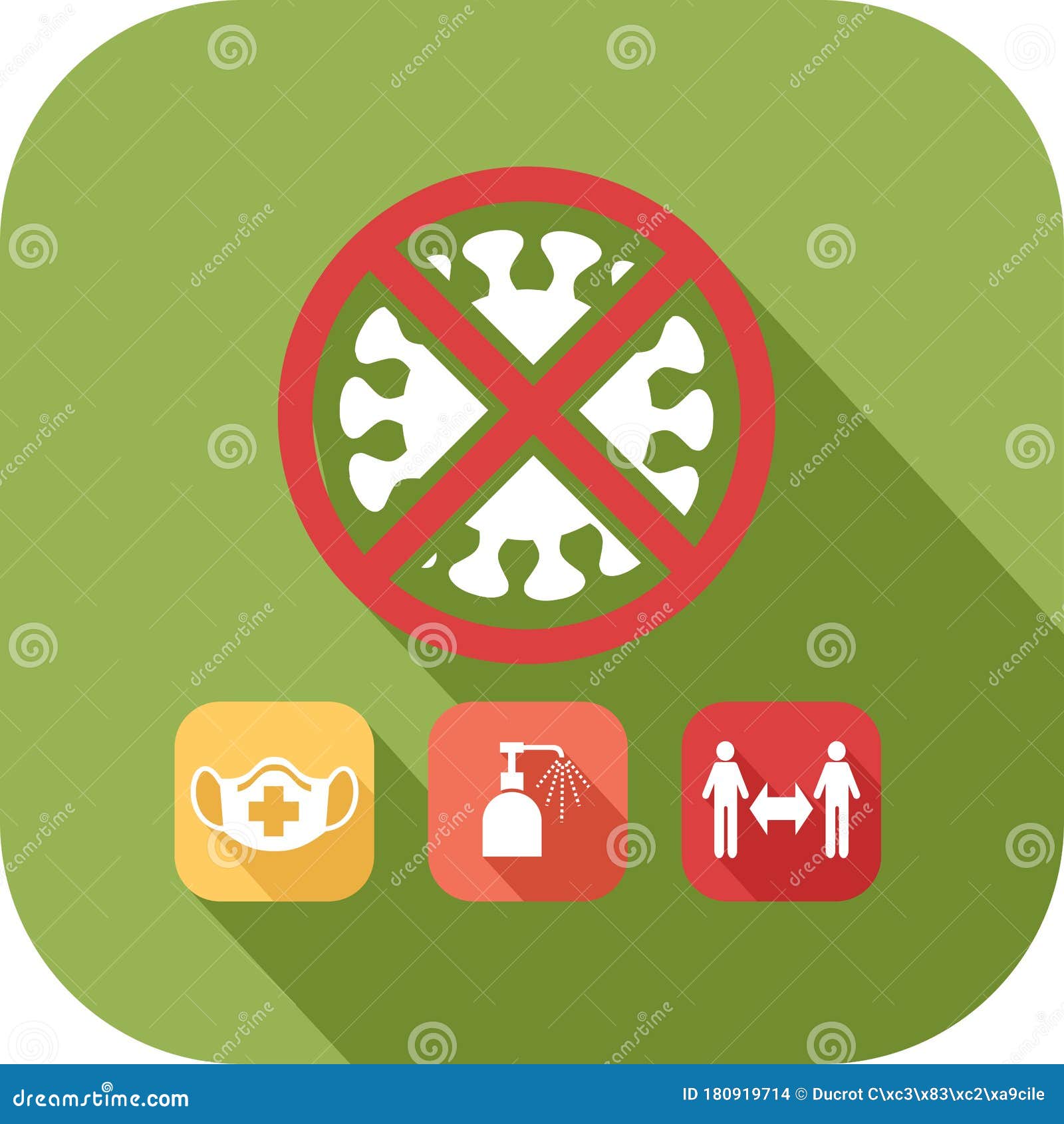 Covid-19 Precautionary Icon Stock Vector - Illustration of internet ...