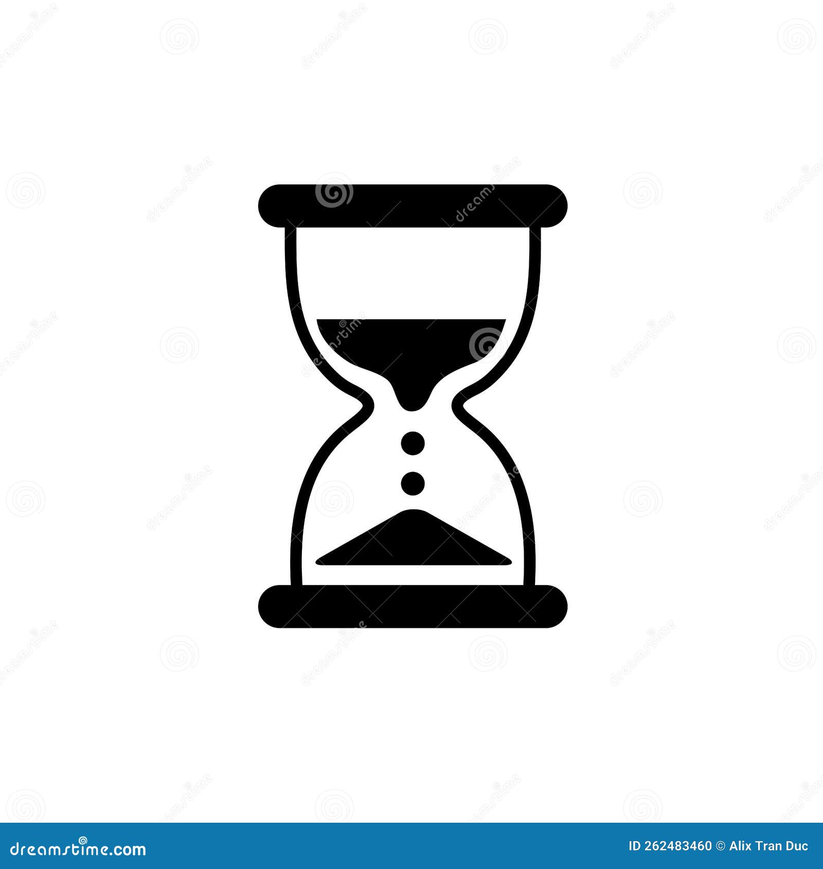 Time Passing Hourglass Icon Minimalist Symbol Stock Vector ...
