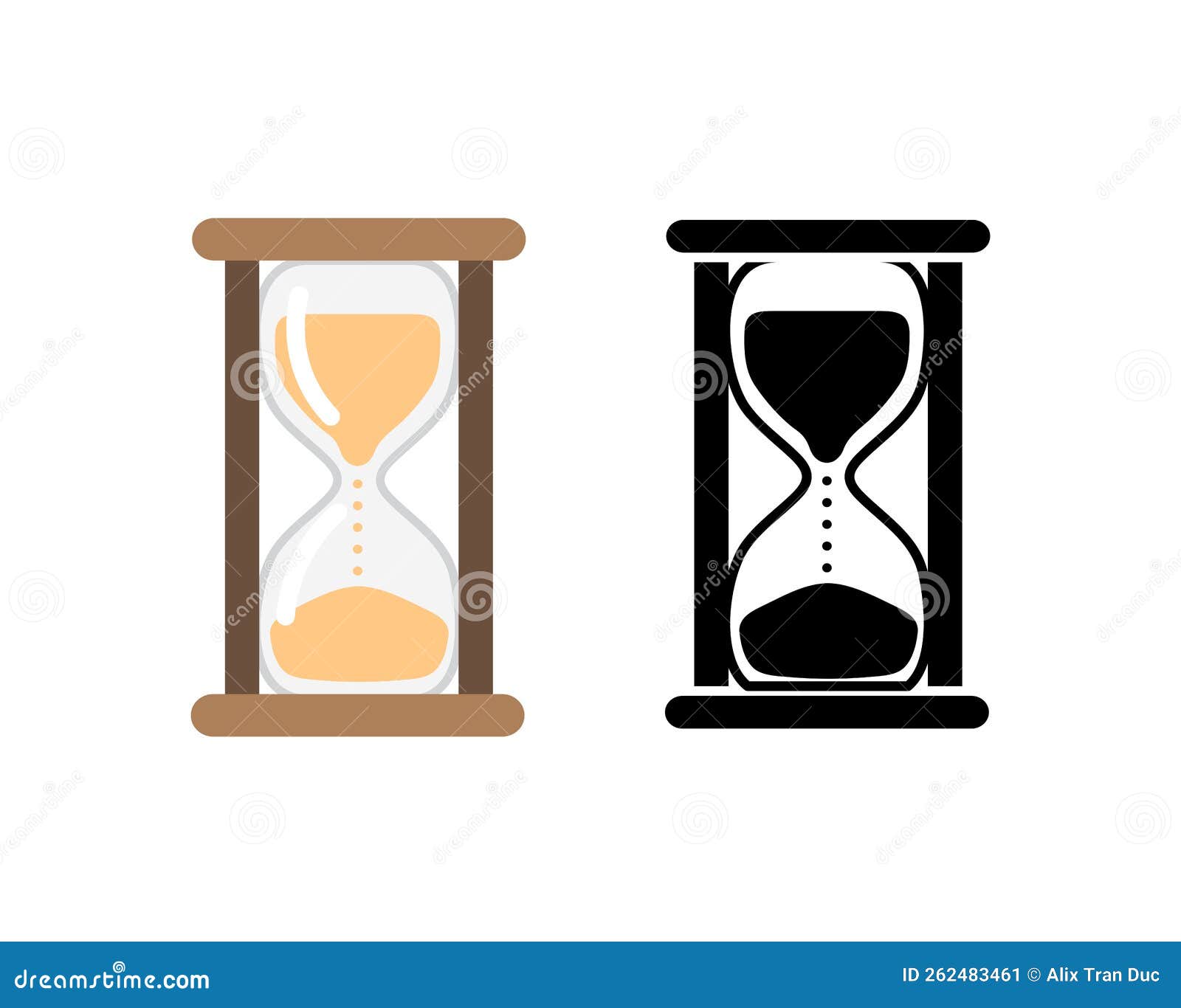 Traditionnal Hourglass Vector Clipart Icons Set Stock Vector ...