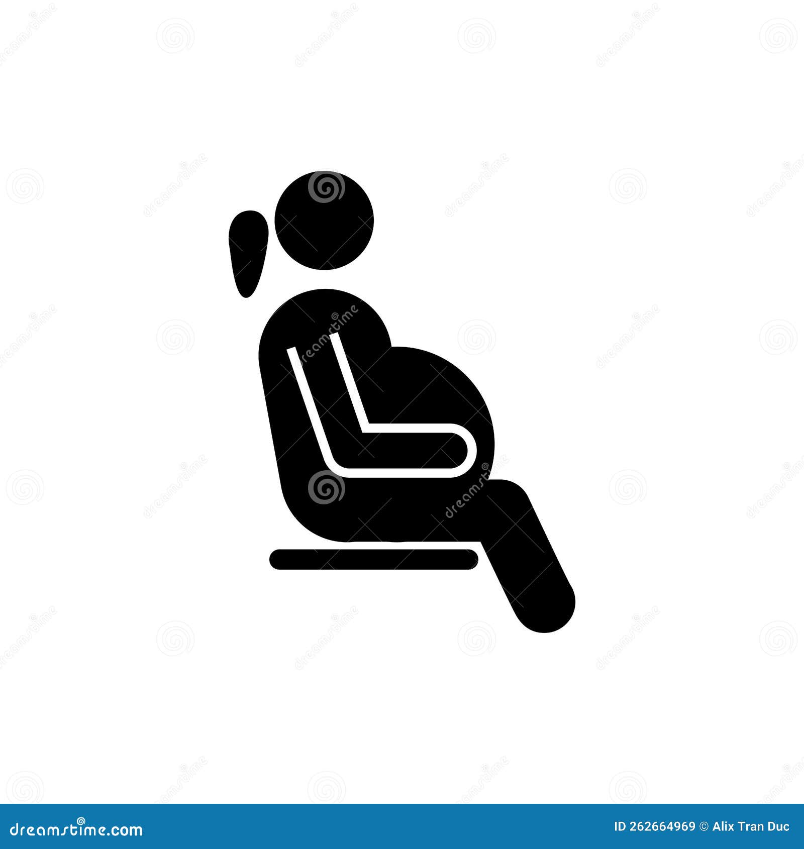 Pregnant Woman Sitting Icon Stock Vector - Illustration of seat ...