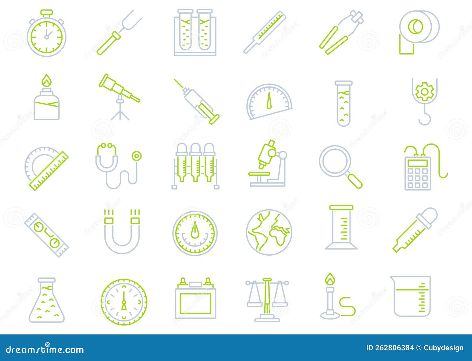Set of Laboratory Equipment Icons, Suitable for a Wide Range of Digital ...