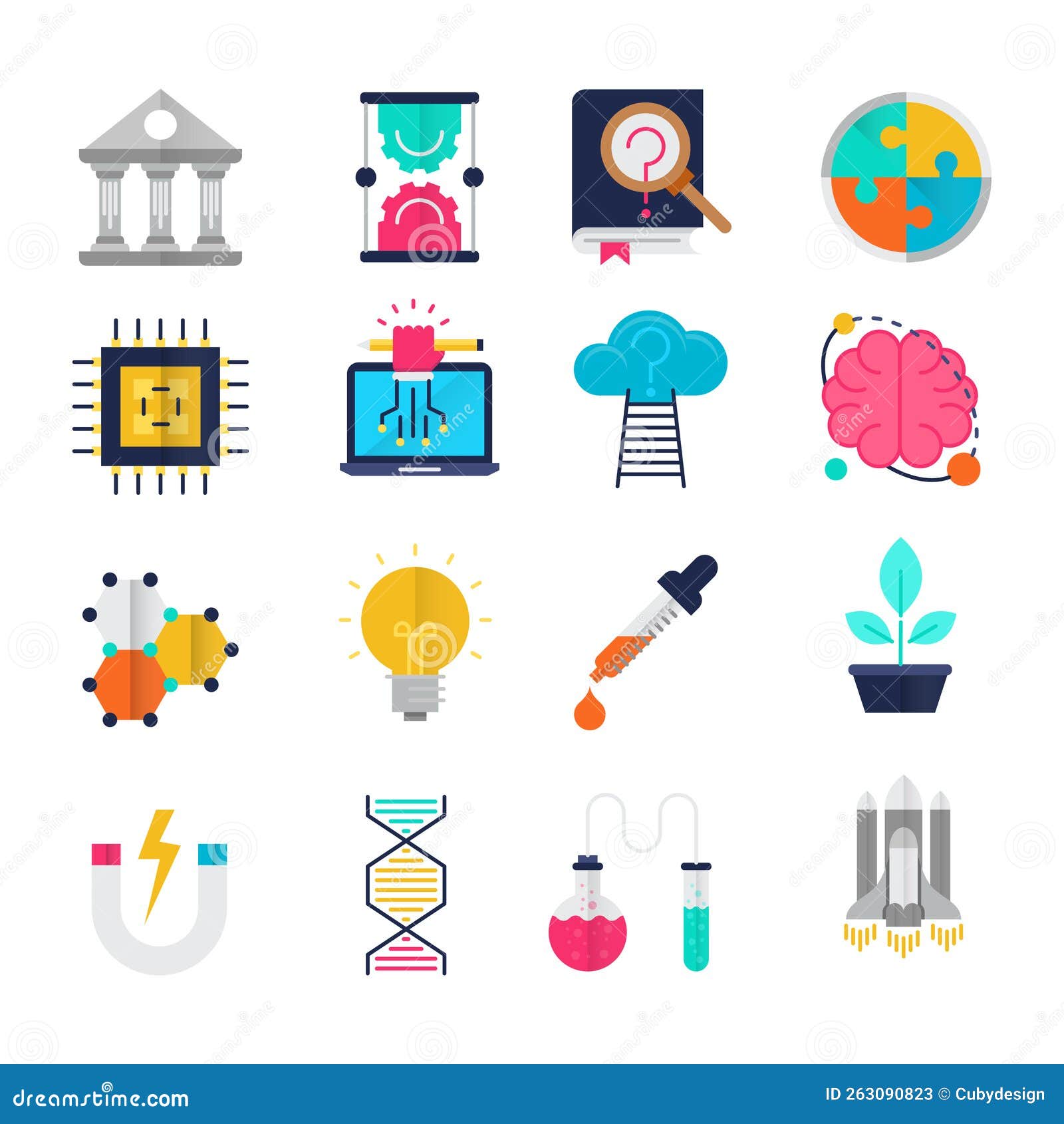 Science Icons Set. Useful Graphic Elements for Your Projects. Stock ...