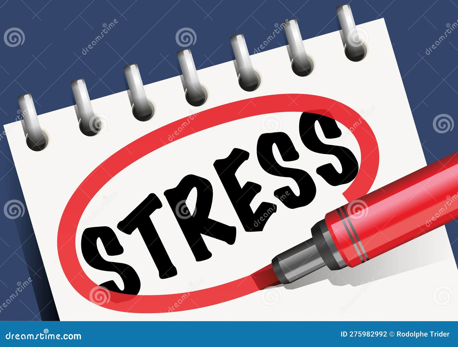 The Word Stress Written in Marker on a Notepad. Stock Photo - Image of ...