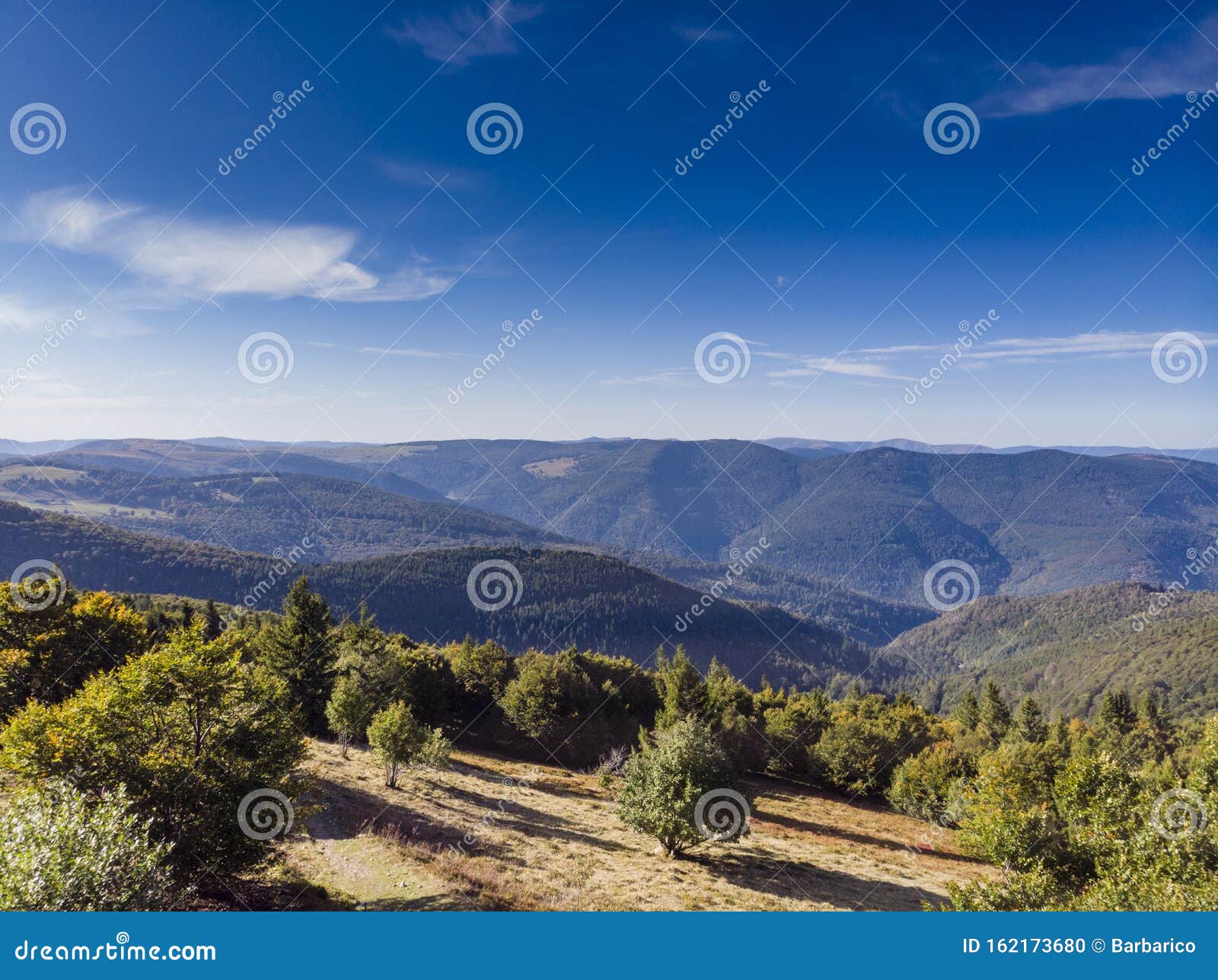 Hiking GR5 through the Vosges Stock Photo - Image of ballons, mountain ...