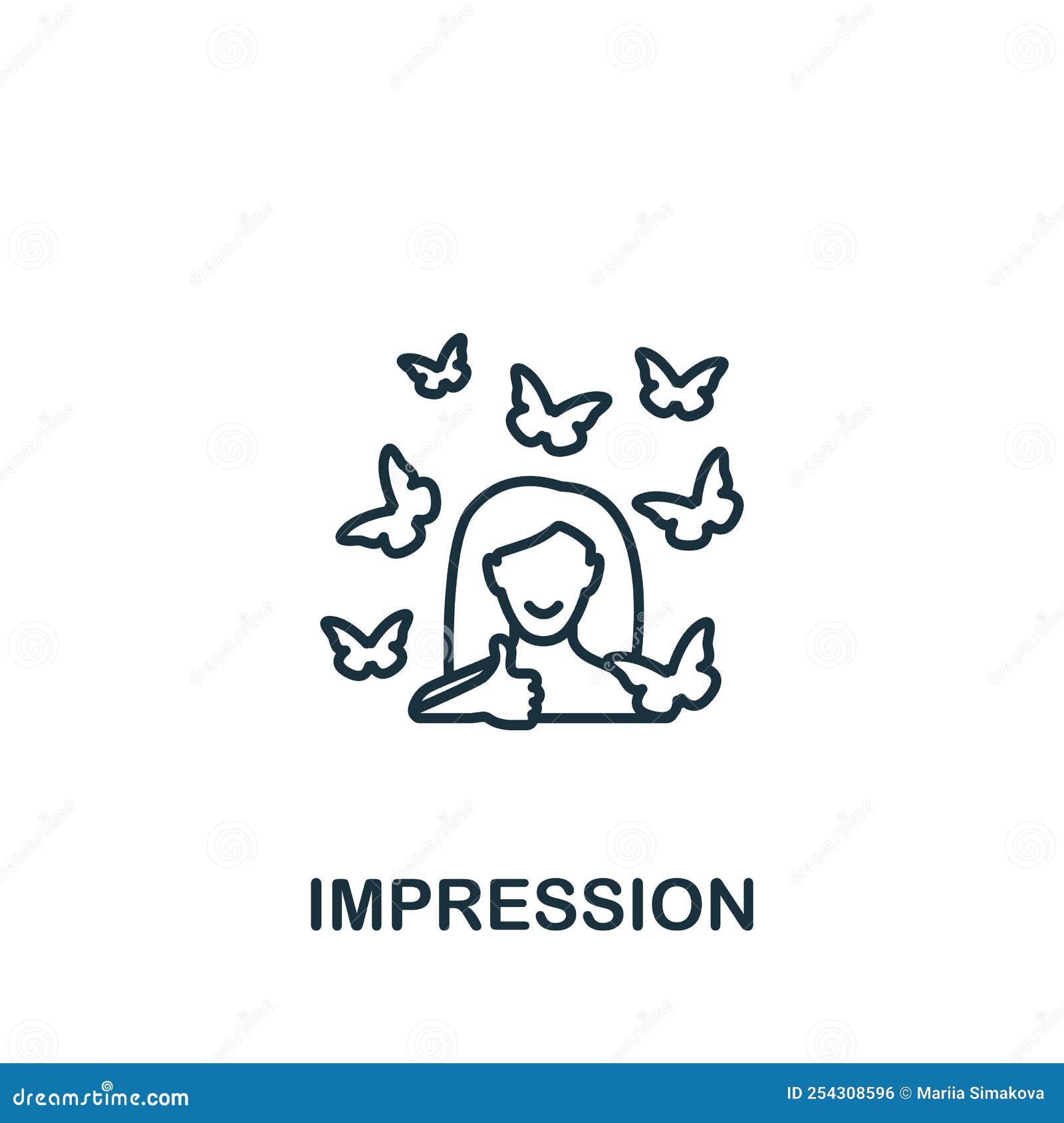 Impression Icon. Line Simple Icon for Templates, Web Design and ...