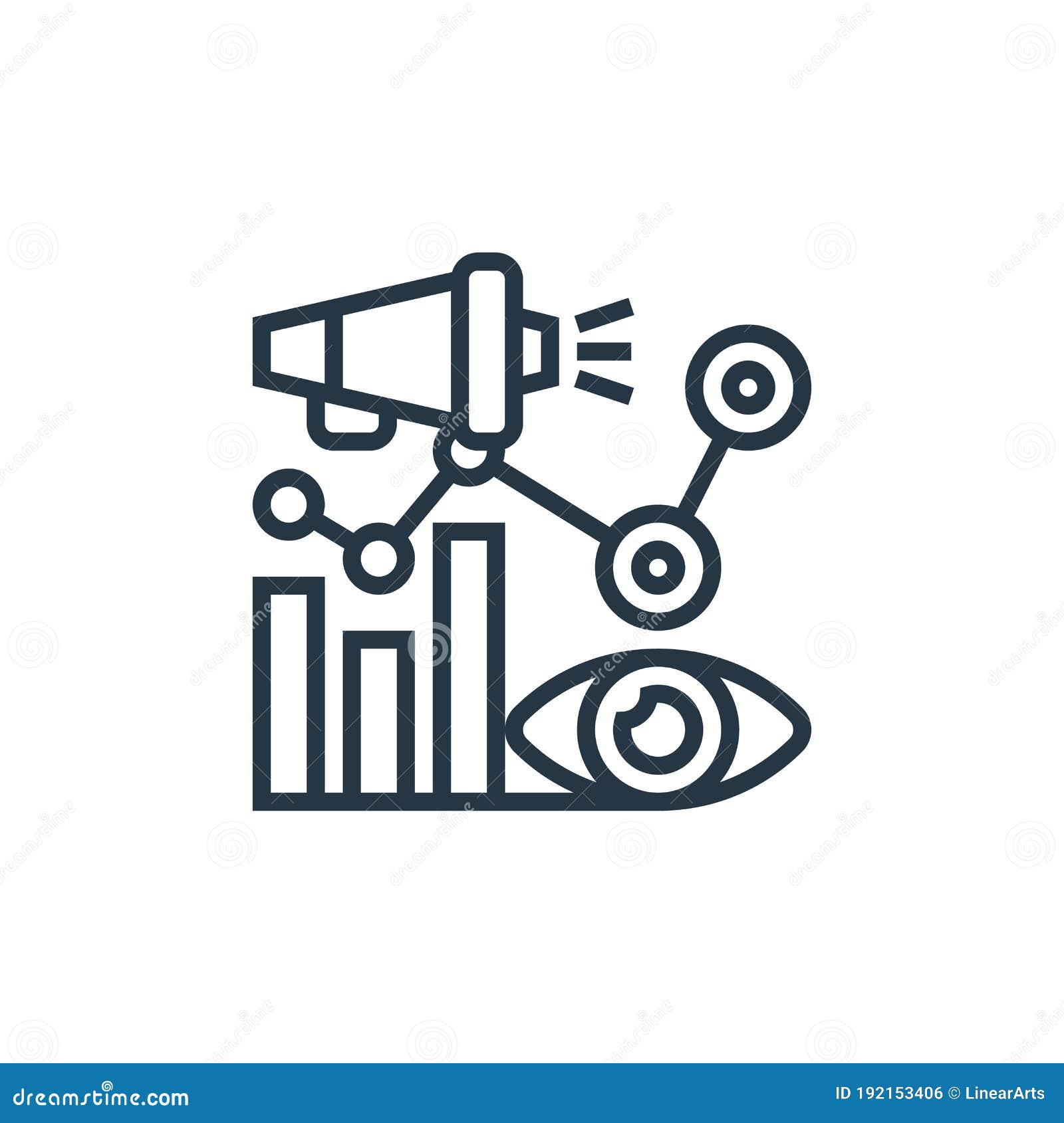 Impression Icon Vector from Digital Marketing Concept. Thin Line ...