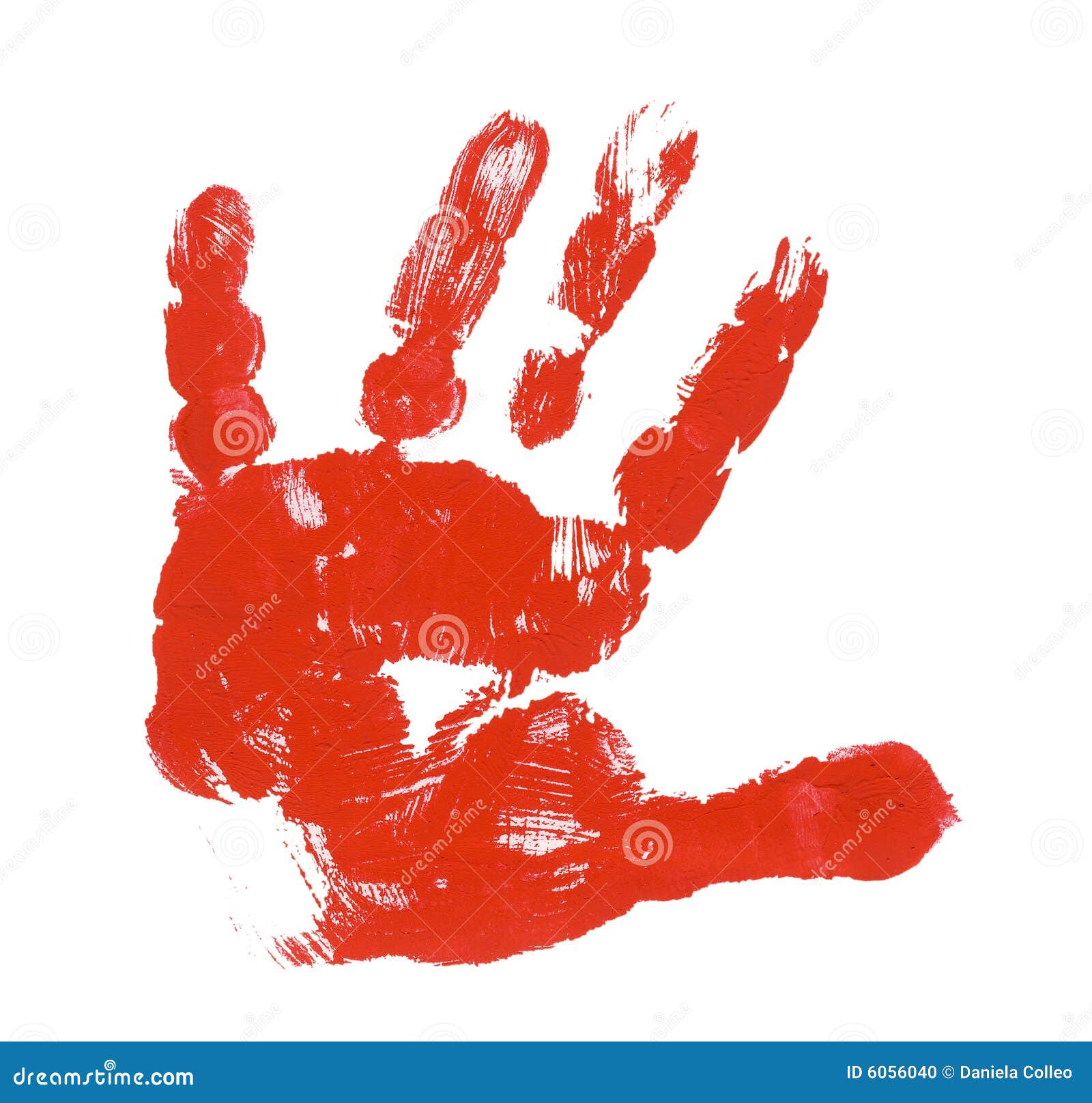 Impression Rouge De Main D'enfant Illustration Stock - Illustration du ...