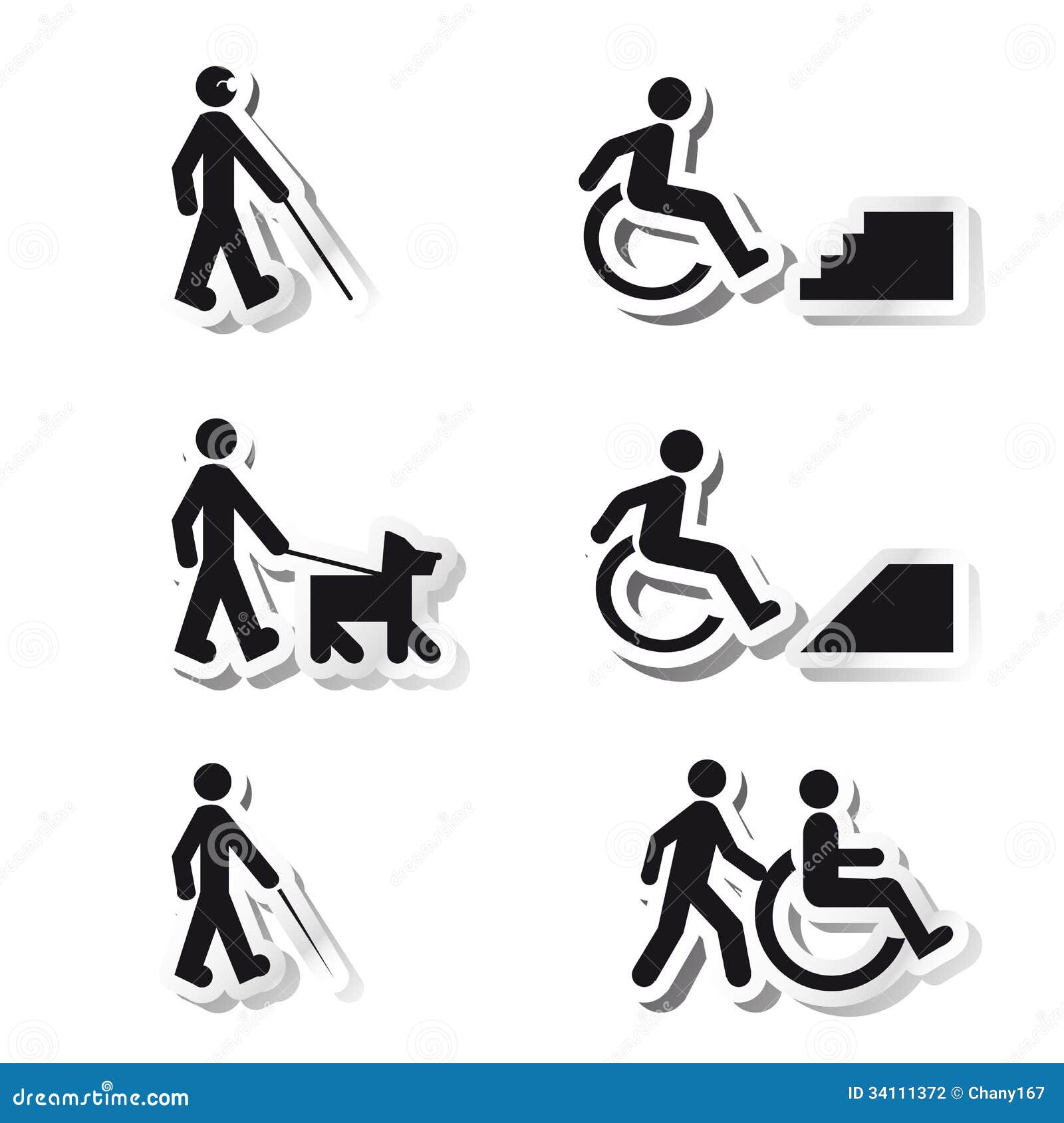 Handicaps And Human Mind - Pictured As Word Handicaps Inside A Head To ...