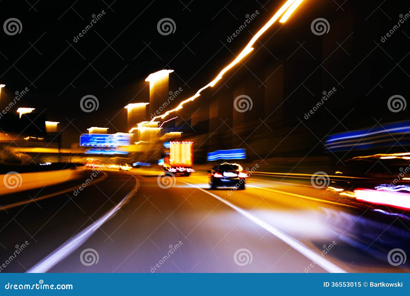 Impression Style of Picture of Moving Traffic on a Motor Way Stock ...
