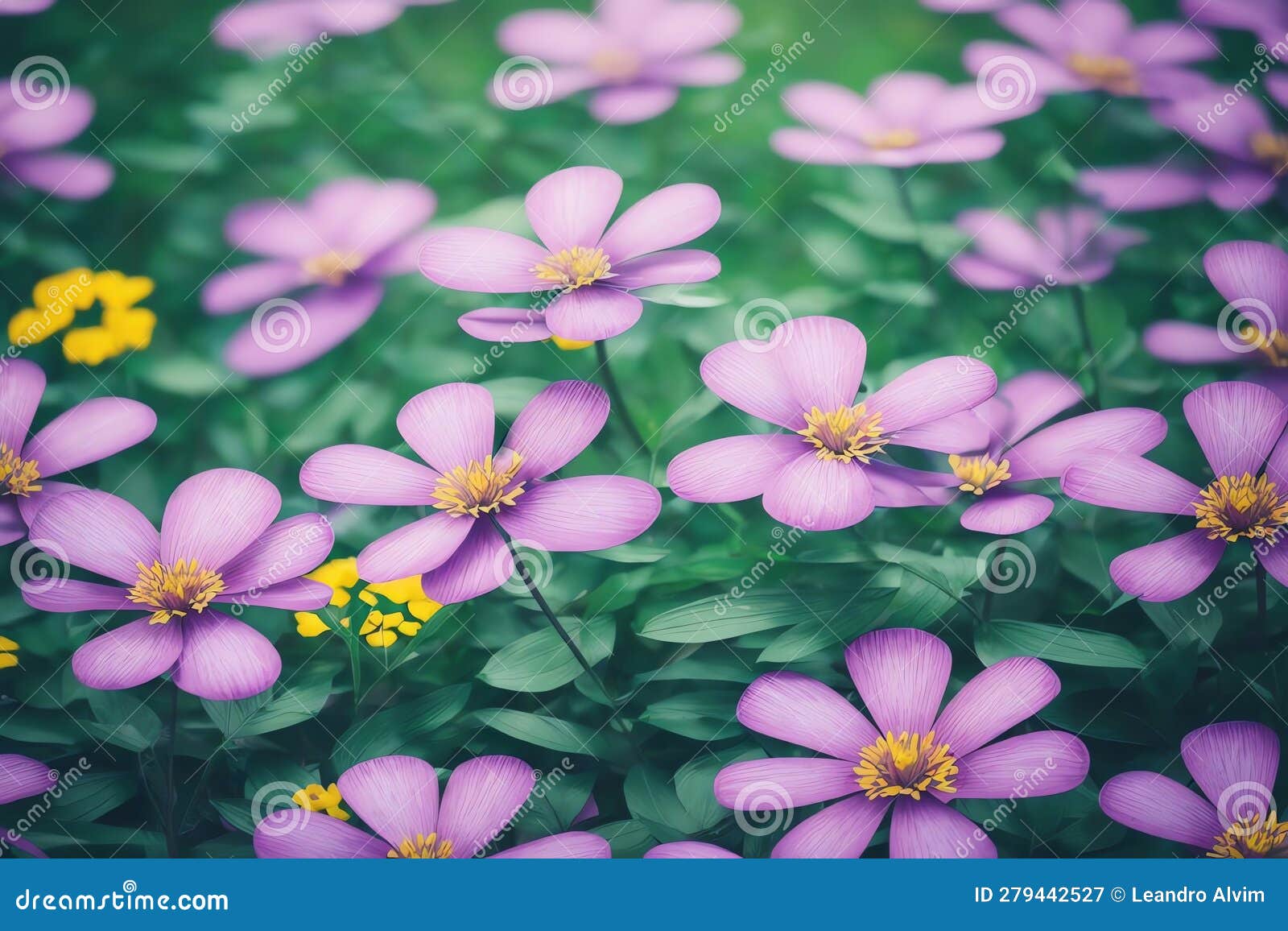 Impression of Vibrant Flower Pattern Wallpaper .AI Generated Stock ...
