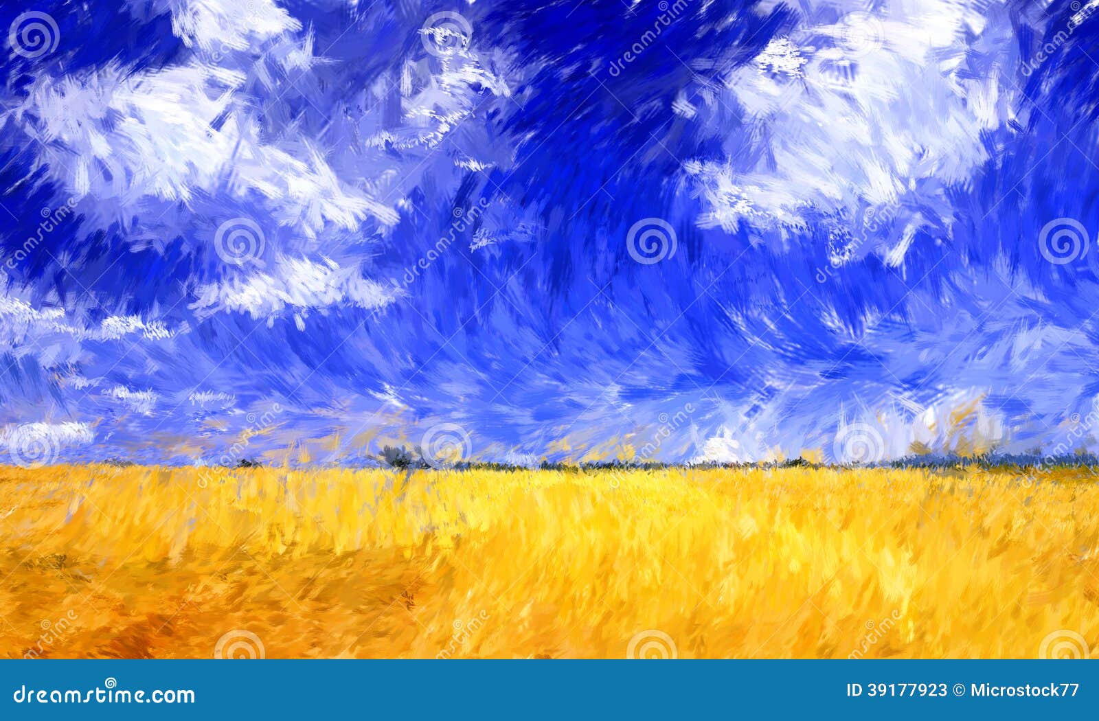 Impressionism oil painting stock illustration. Illustration of ...