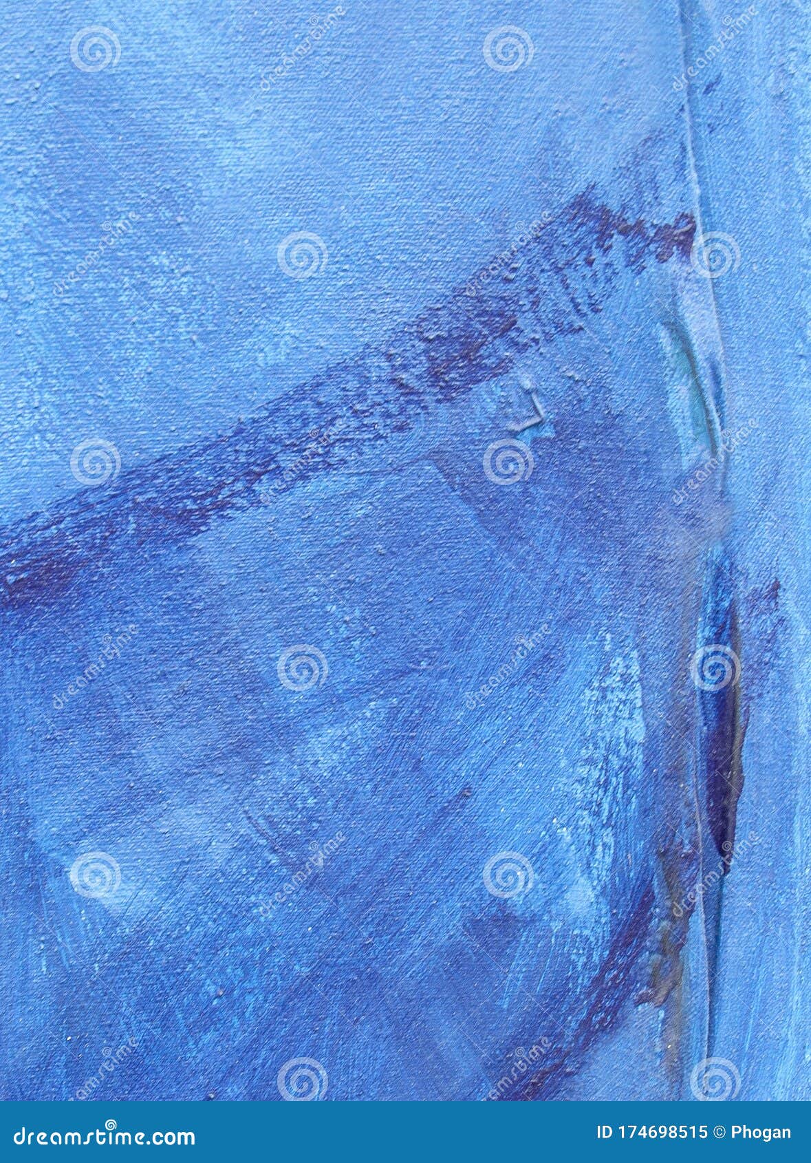 Impressionistic Abstract Background with Lines and Shapes in Blue ...