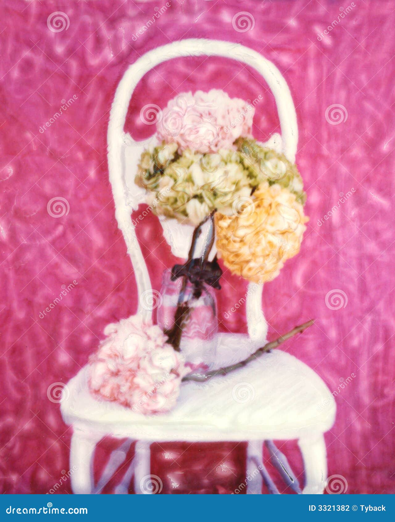 Impressionistic still life stock illustration. Illustration of chair ...