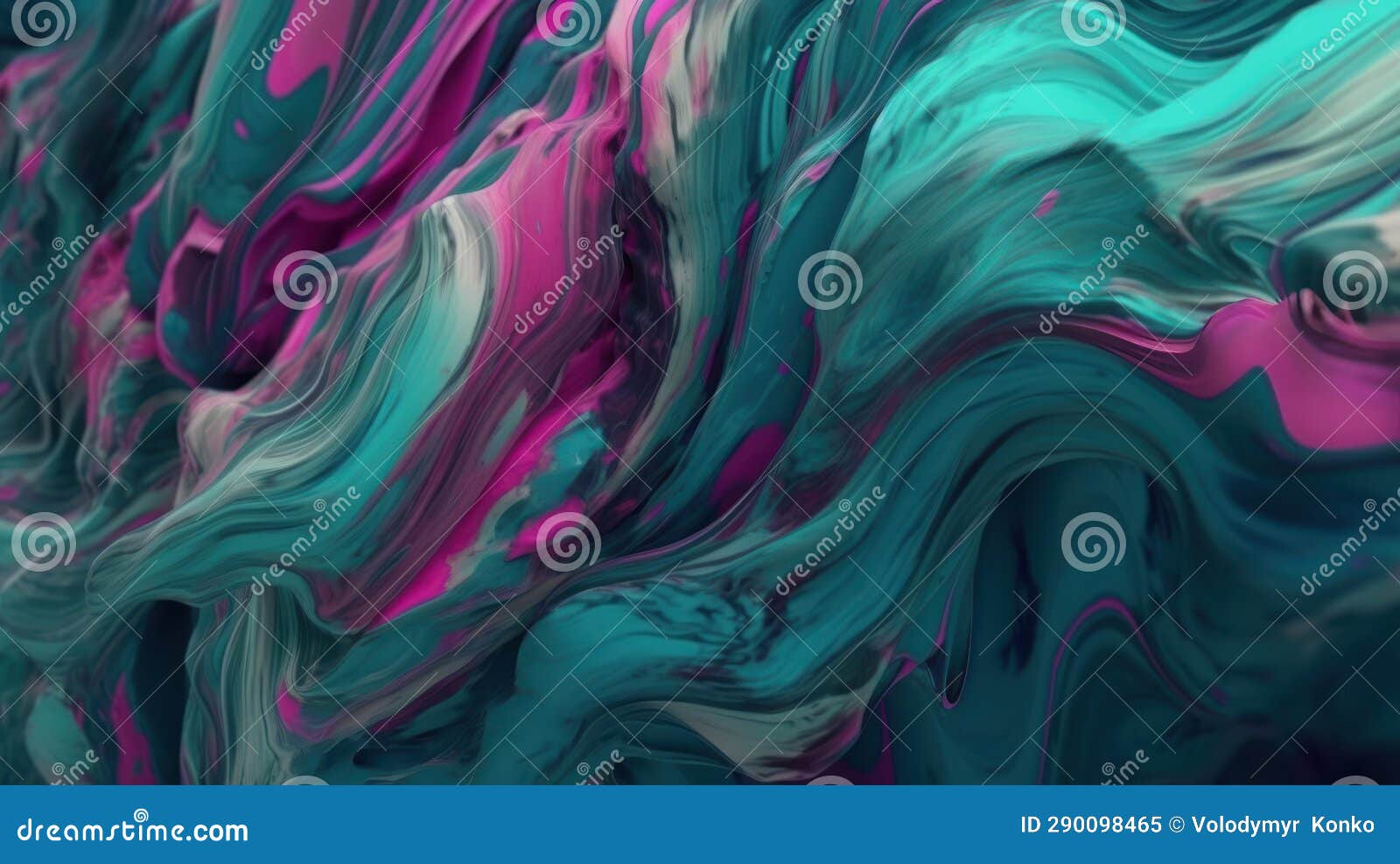 Impressionistic Teal and Pink Modern Abstract Background. Generative Ai ...