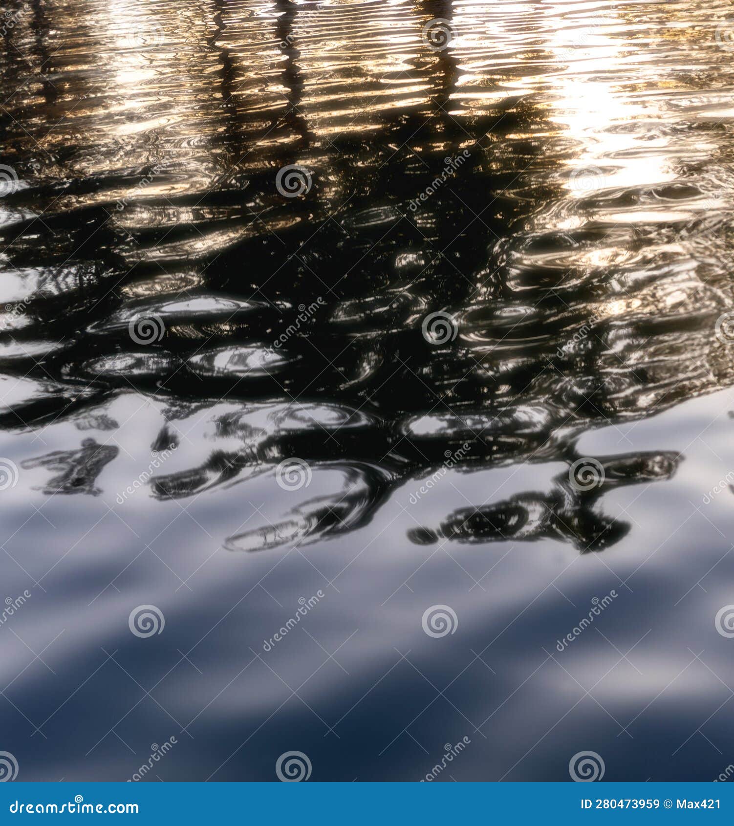 Impressionistic Water Reflection Stock Image - Image of patterns ...