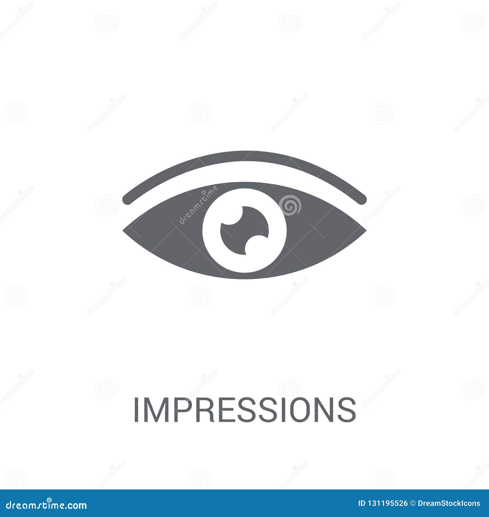 Impressions Icon. Trendy Impressions Logo Concept on White Background ...