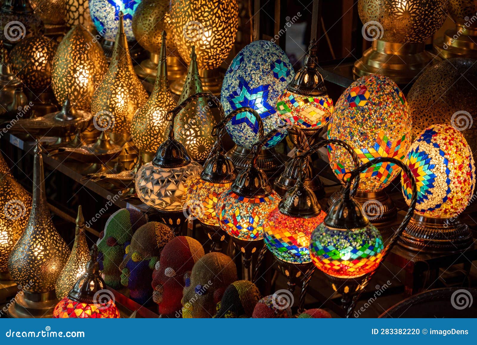 Impressions of Typical Moroccan Souks in the Marrakechs Medina Stock ...