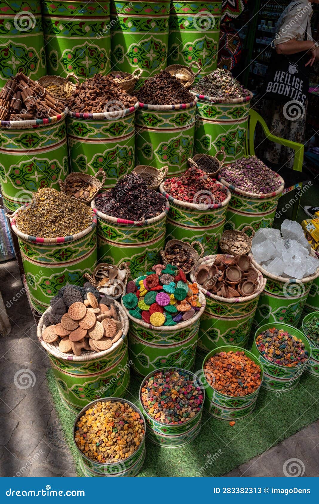 Impressions of Typical Moroccan Souks in the Marrakechs Medina Stock ...