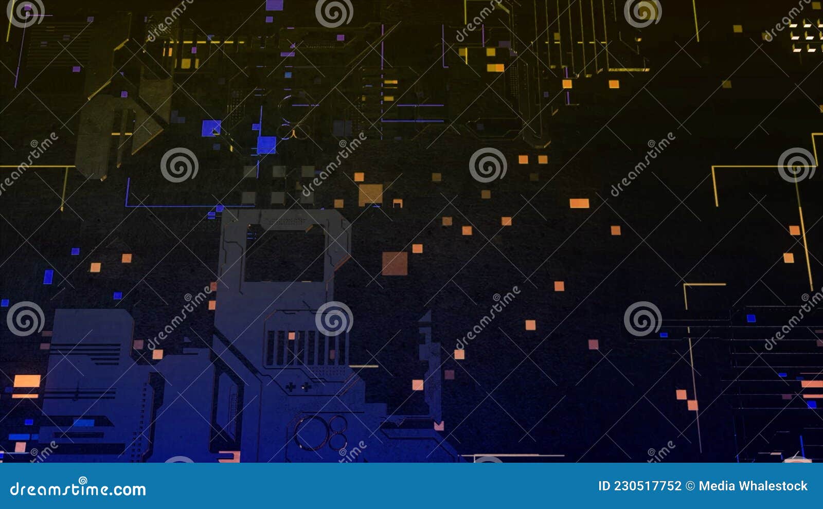 Impressive Animation Shows Data Flow in a Motherboard in Pc. Motion ...