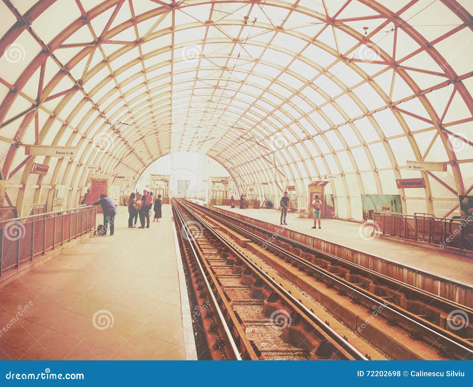 Impressive Architecture on Basarab Bridge Tram Station from Bucharest ...
