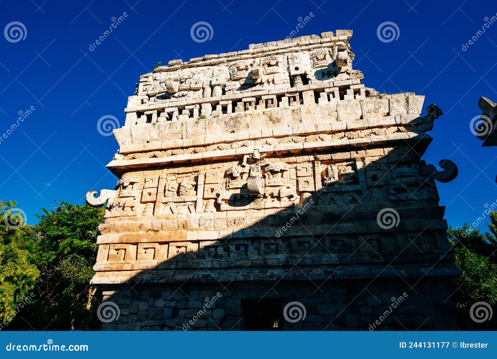 Impressive Chichen Itza Maya Pyramid Called El Castillo, Mexico Stock ...