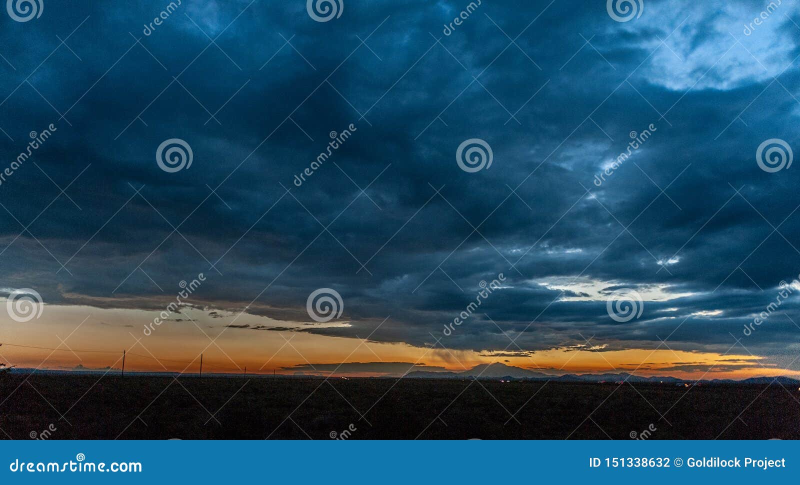 Impressive Cloud Formations Along Route 66 Stock Photo - Image of color ...