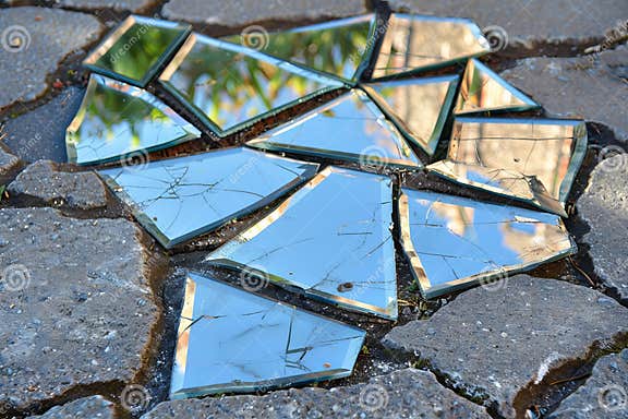 Impressive Cracked Mirror Displays Visible Damage, Creating Impactful ...