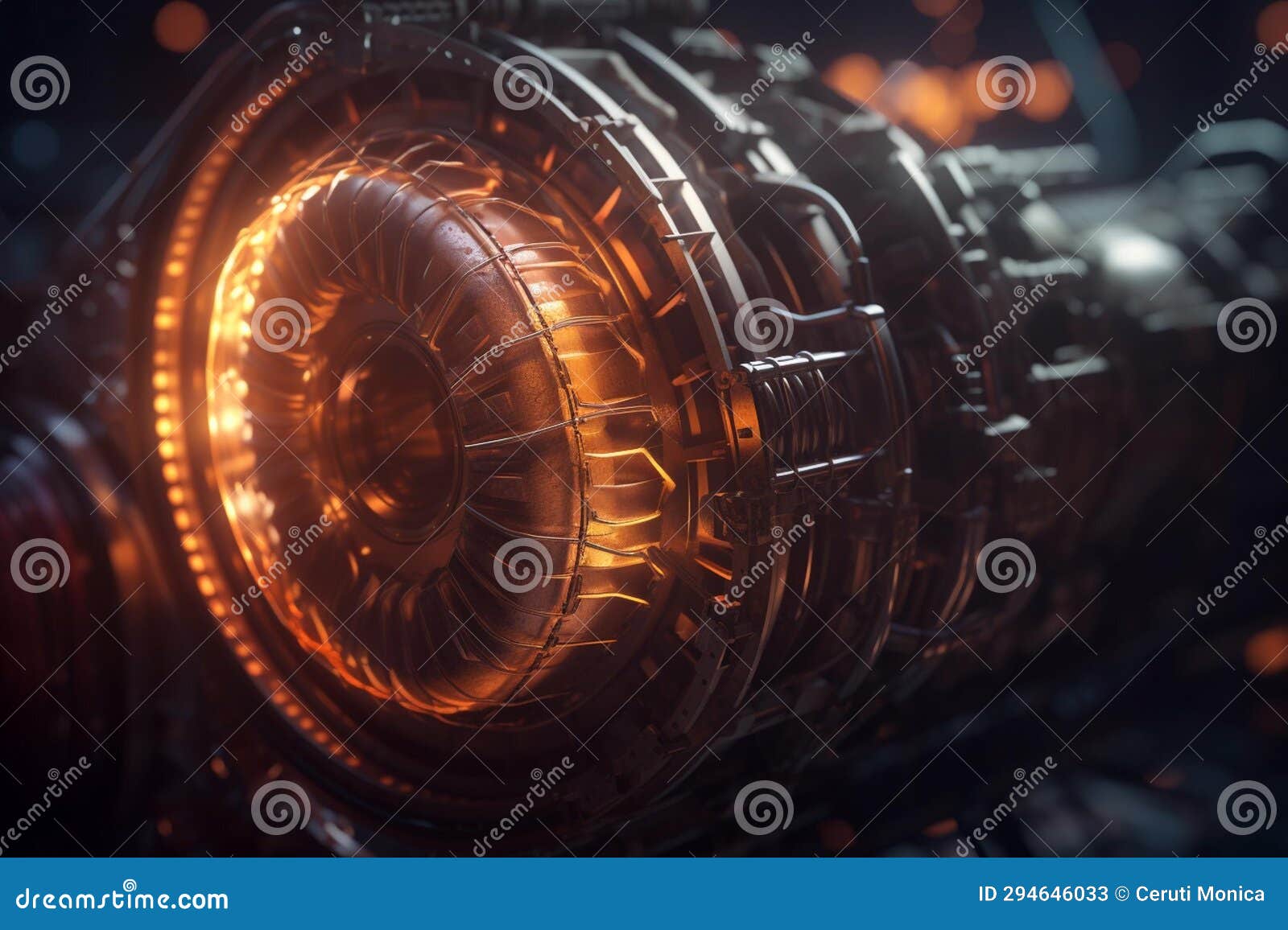 Futuristic jet engine stock illustration. Illustration of technology ...