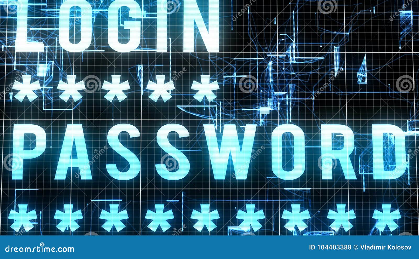 Multilayered Login Password Image Stock Illustration - Illustration of ...