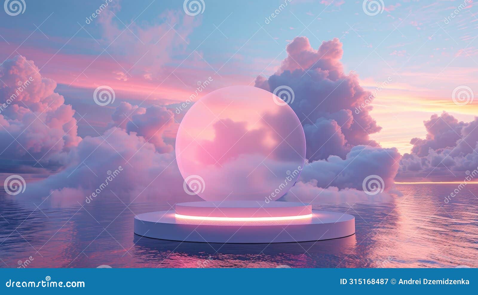 An Impressive Display Podium Backdrop Featuring a Beautiful 3D Scene of ...