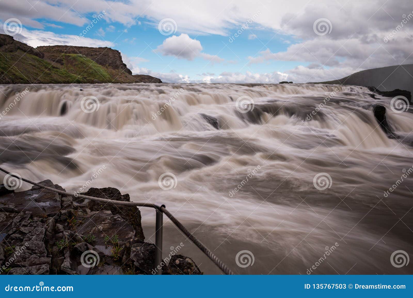Gullfoss Waterfall the Golden Fall in Iceland Stock Image - Image of ...