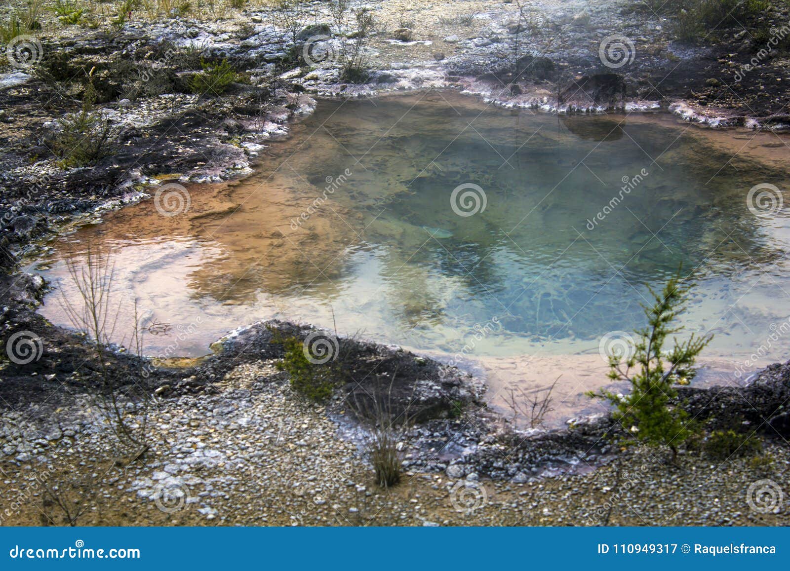 Impressive Geothermal Hot Pool Stock Image - Image of geothermal ...