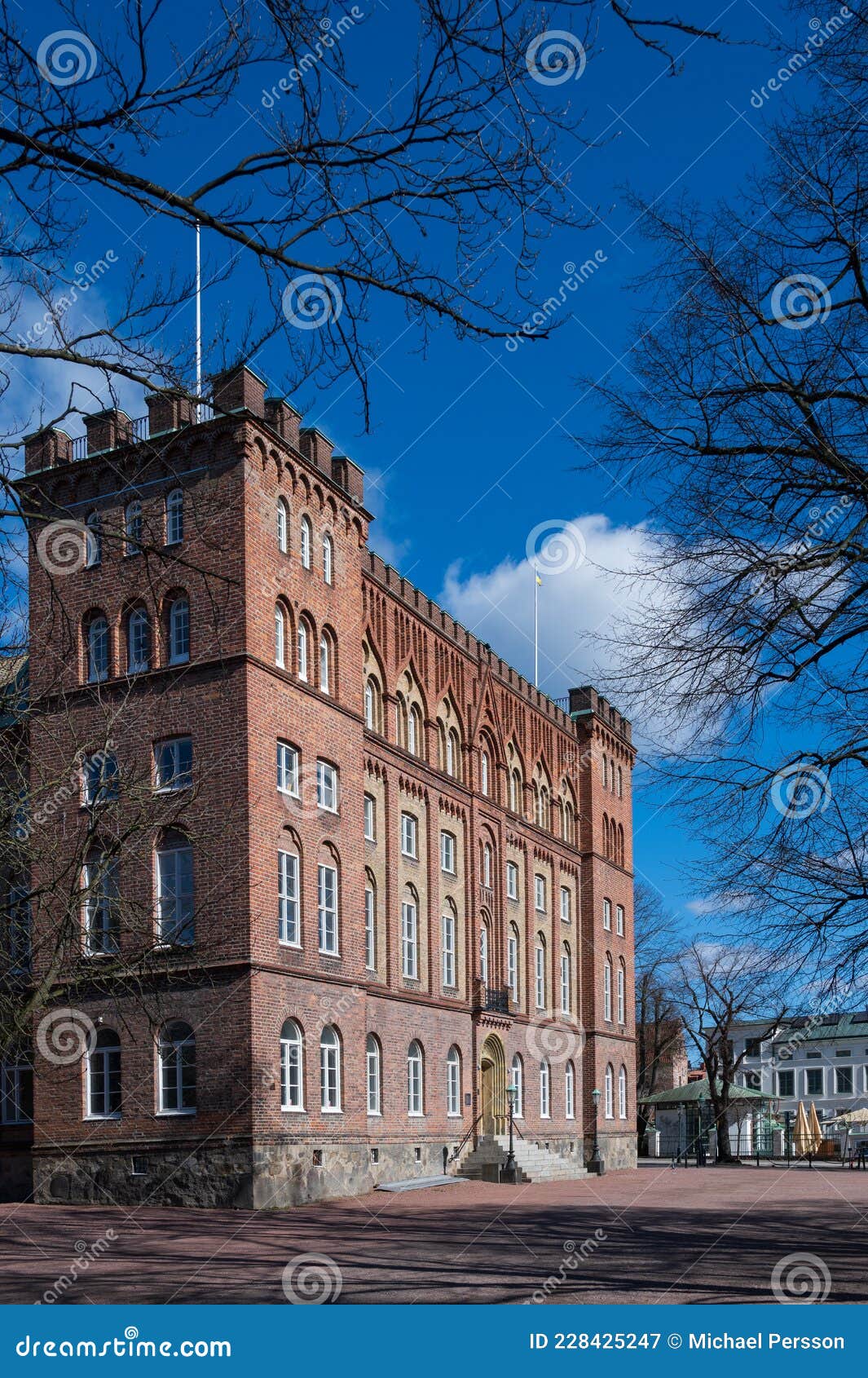 Impressive Historic Brick Building in Central Lund Sweden in Early ...